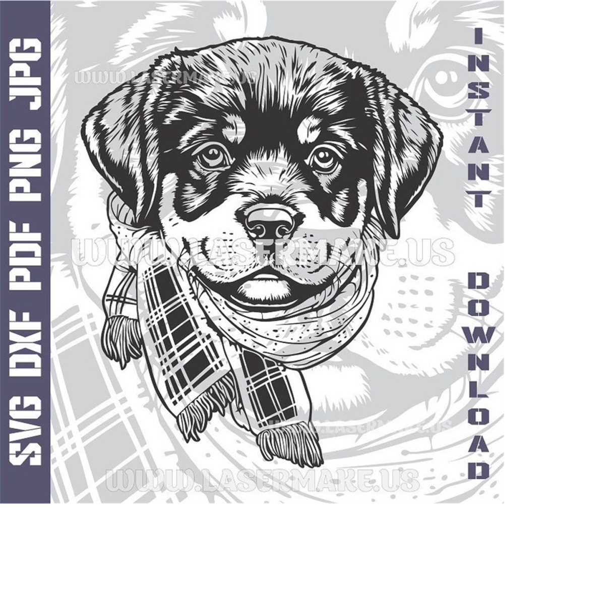 Cute rottweiler puppy SVG file | cut file for cricut | print | Inspire ...