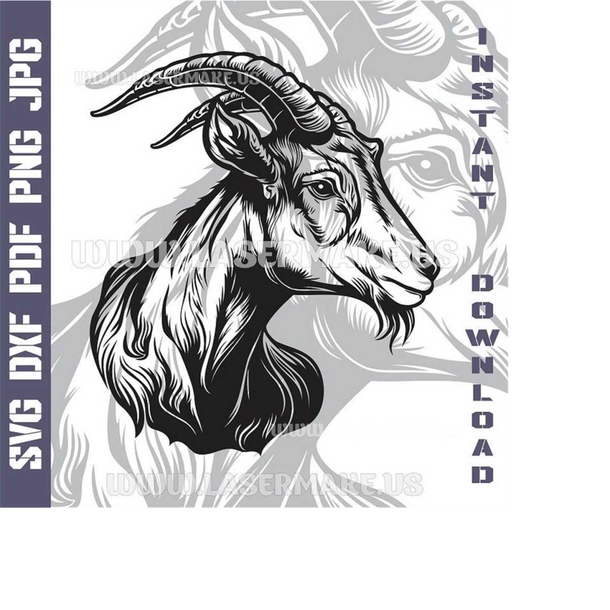 Goat SVG file | cut file for cricut | printable png| SVG dxf | Inspire ...