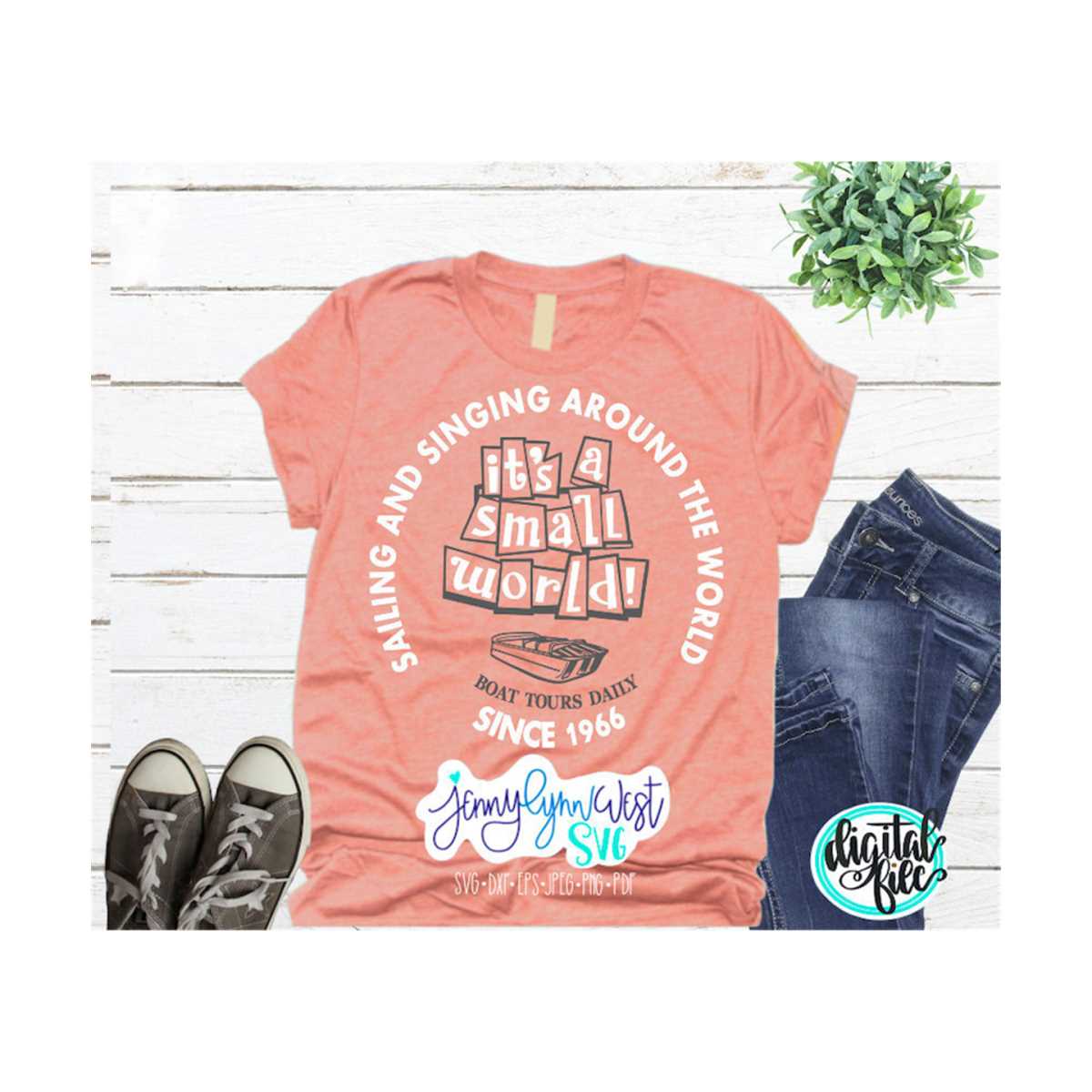 Small World Boat Tours SVG Silhouette Cameo PNG Cricut Cut f - Inspire ...