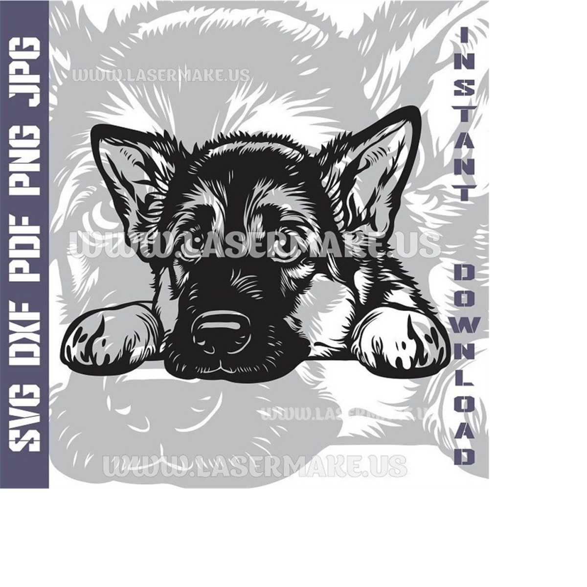 German shepherd puppy SVG file | cut file for cricut | print | Inspire ...