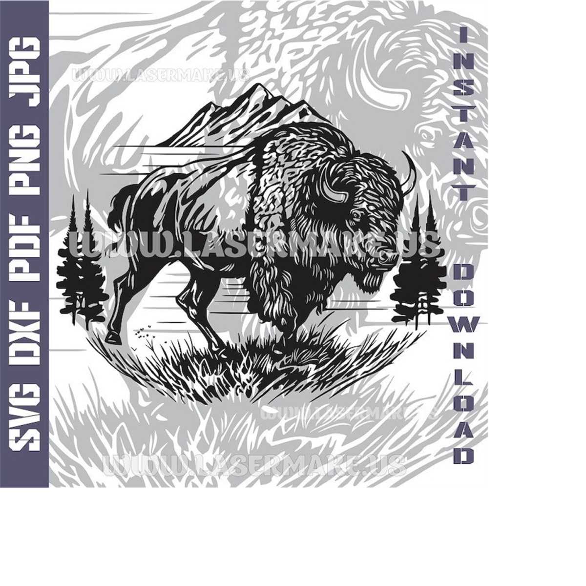 Bison SVG file | cut file for cricut | printable png| SVG dx | Inspire ...