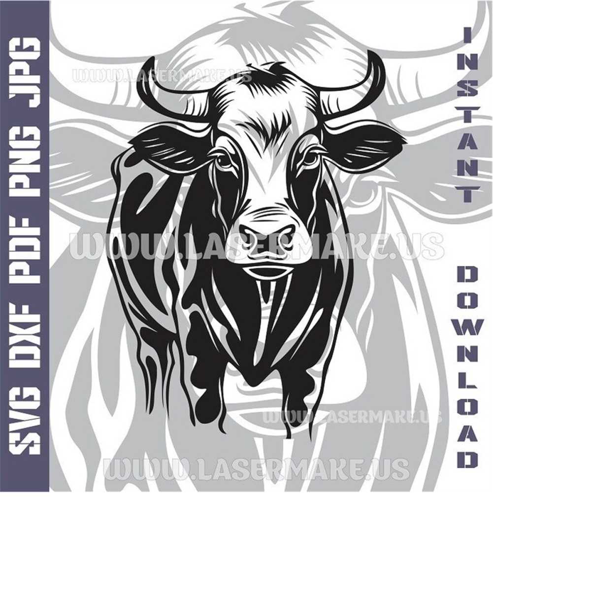 Cow SVG file | cut file for cricut | printable png| SVG dxf | Inspire ...