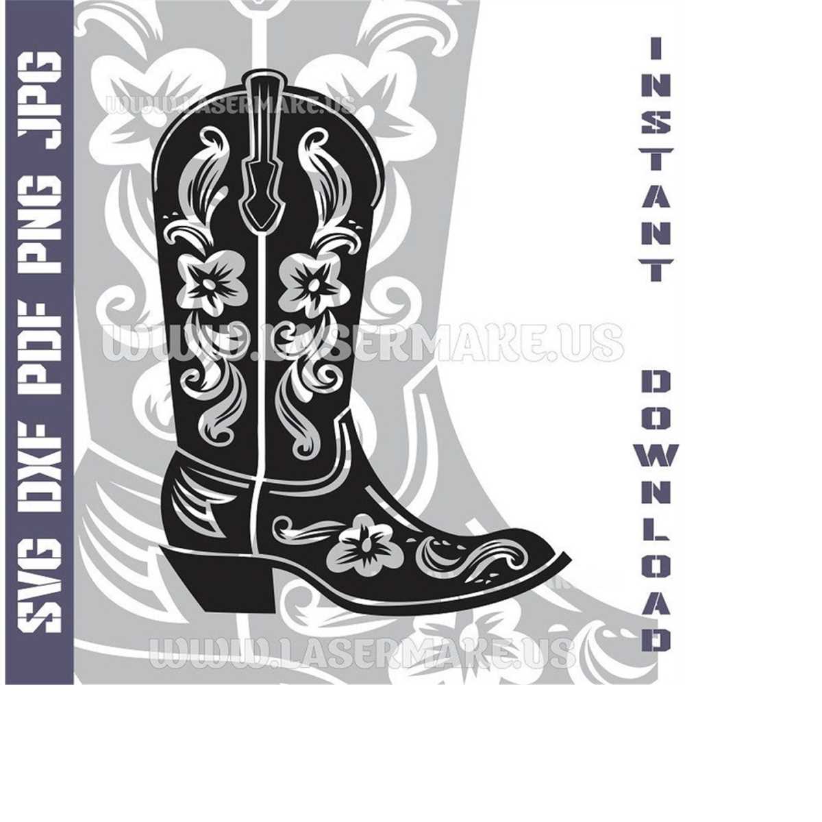 Cowboy boots SVG file | cut file for cricut | printable png| | Inspire ...