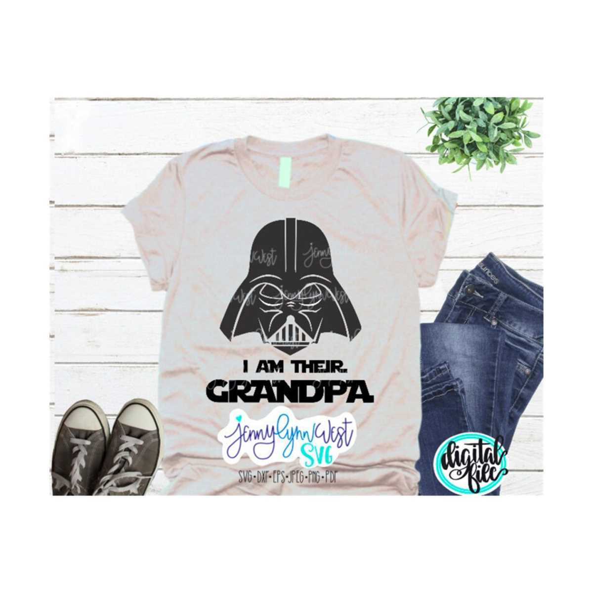Starwars SVG I am Their Grandpa Darth Vader File for Cutting - Inspire ...