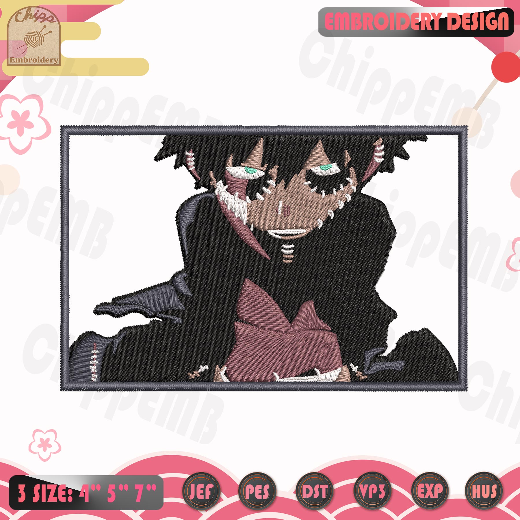Anime Embroidery Design, Machine Embroidery Designs, Anime E | Inspire ...