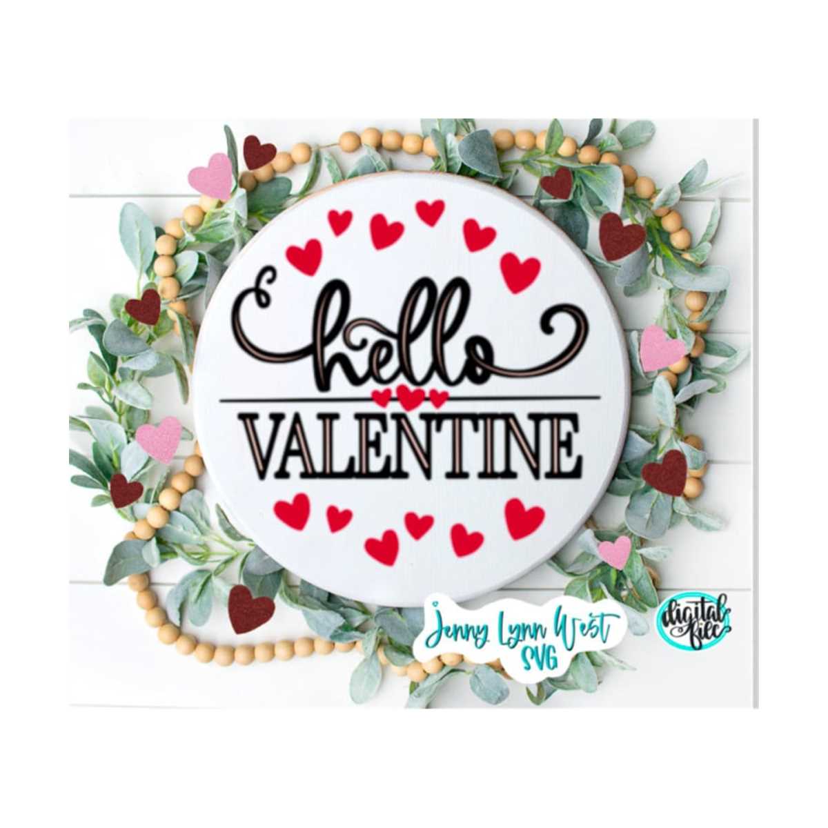 Hello Valentine SVG Sign Hello Valentine PNG Designs or Cut | Inspire ...