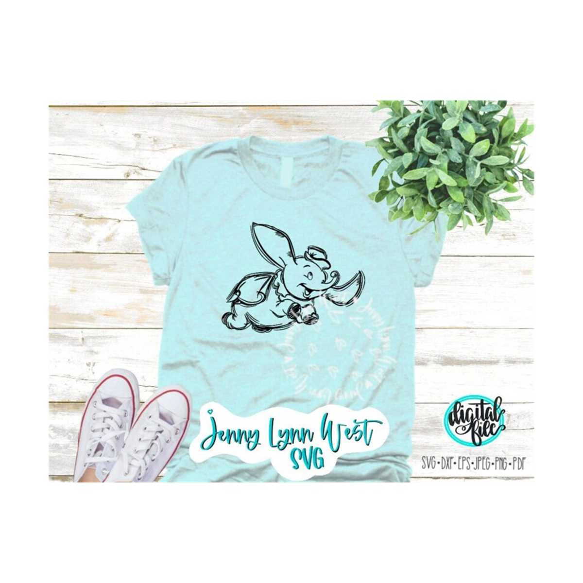 Dumbo Sketch SVG Dumbo SVG Dumbo Ride Digital File Cricut Cu - Inspire ...