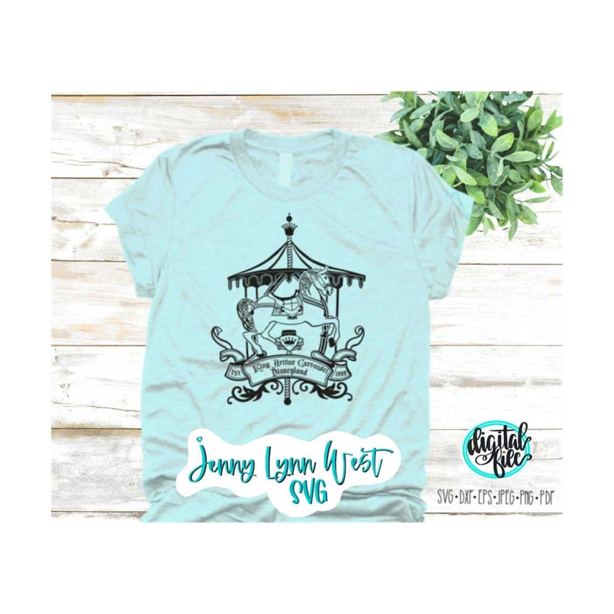 King Arthur Carrousel Ride Disneyland SVG Silhouette Cricut - Inspire ...