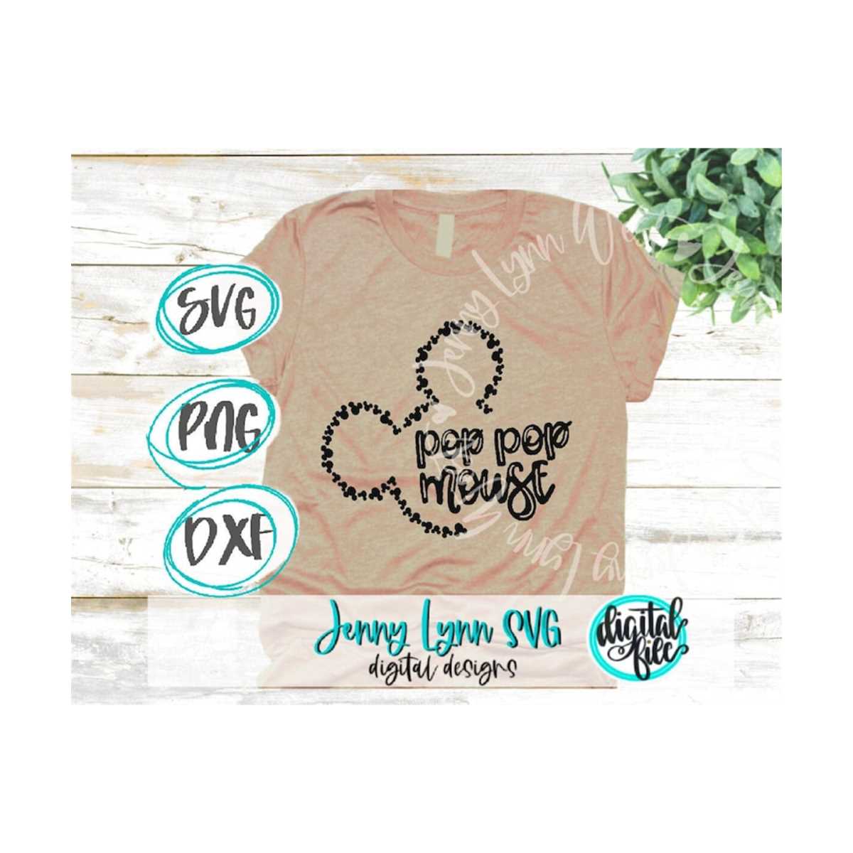 Pop Pop Mouse SVG Papa Mickey Head Digital File SVG Hand Let | Inspire ...