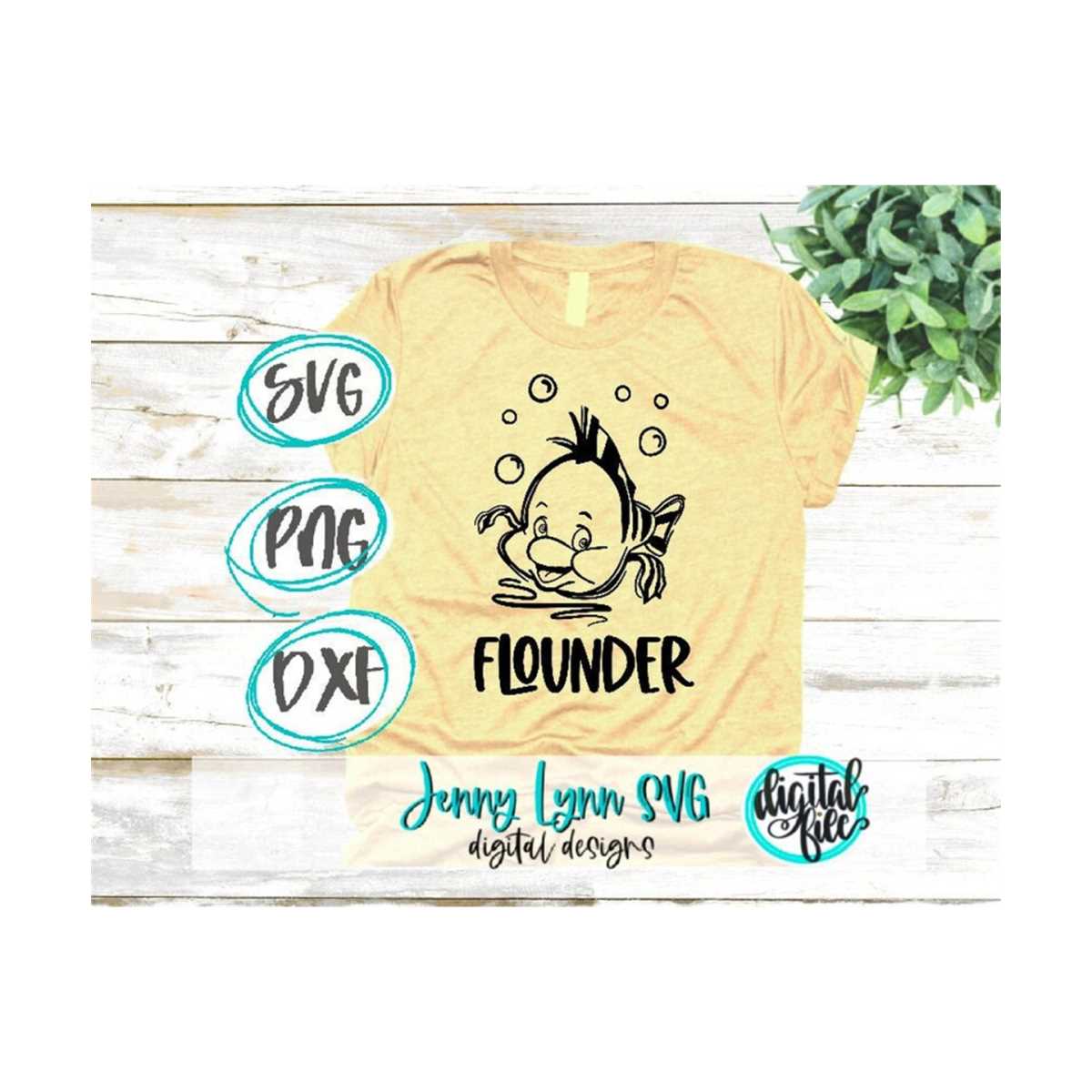 Little Mermaid SVG Flounder SVG DisneySVG Cut Disneyland sv - Inspire ...