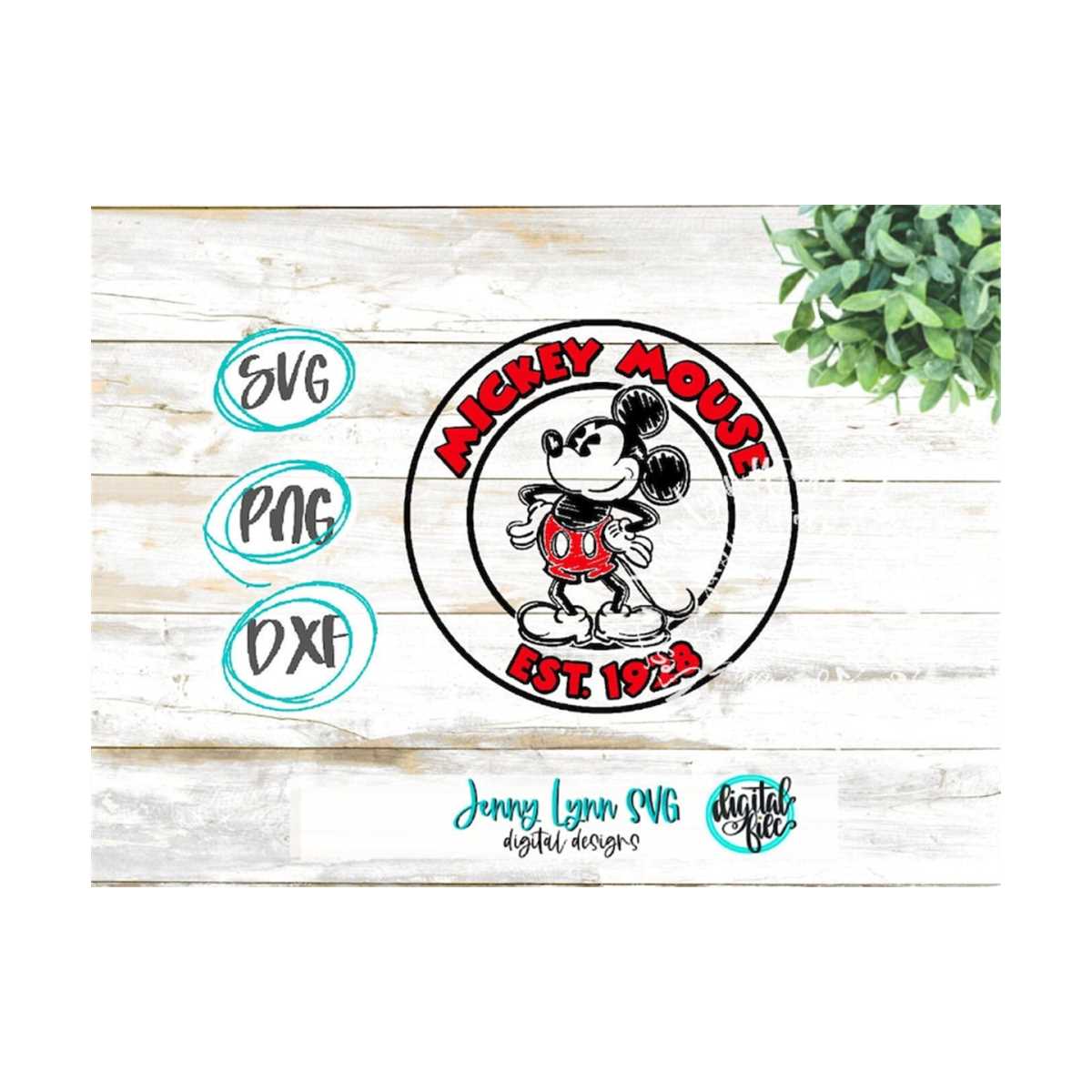 Mickey Mouse Classic SVG PNG Dxf Classic Mickey Mouse Sketch - Inspire ...