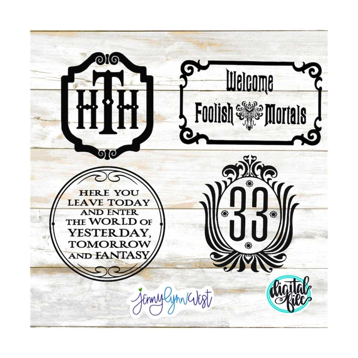 Welcome Foolish Mortal SVG DisneySigns Plaques Club 33 Holly - Inspire ...