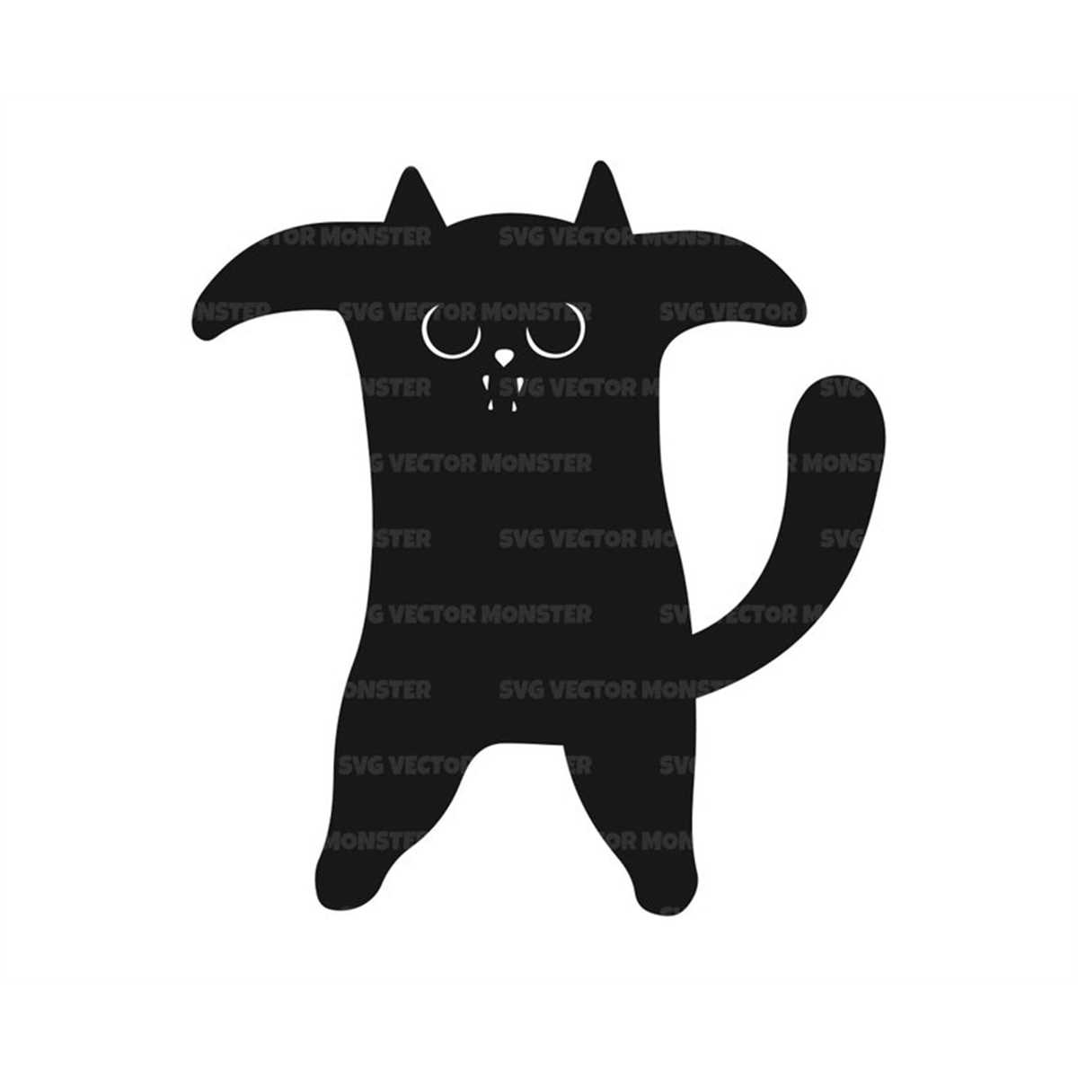 Cute Angry Cat Svg, Scarry Black Cat Svg, Kitty Svg, Hallowe - Inspire ...