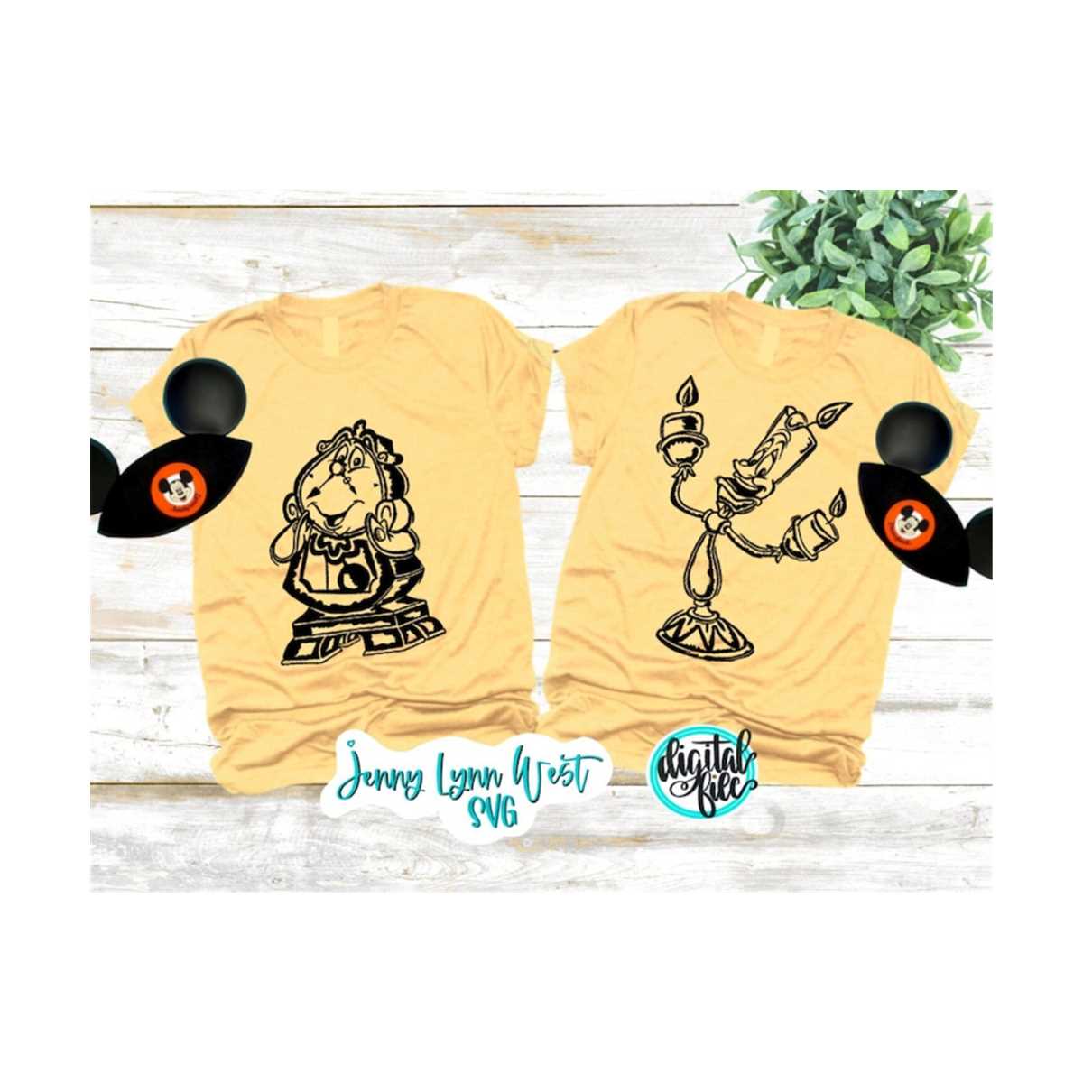 Lumiere SVG Cogsworth SVG Beauty and Beast Sketch DisneySVG - Inspire ...