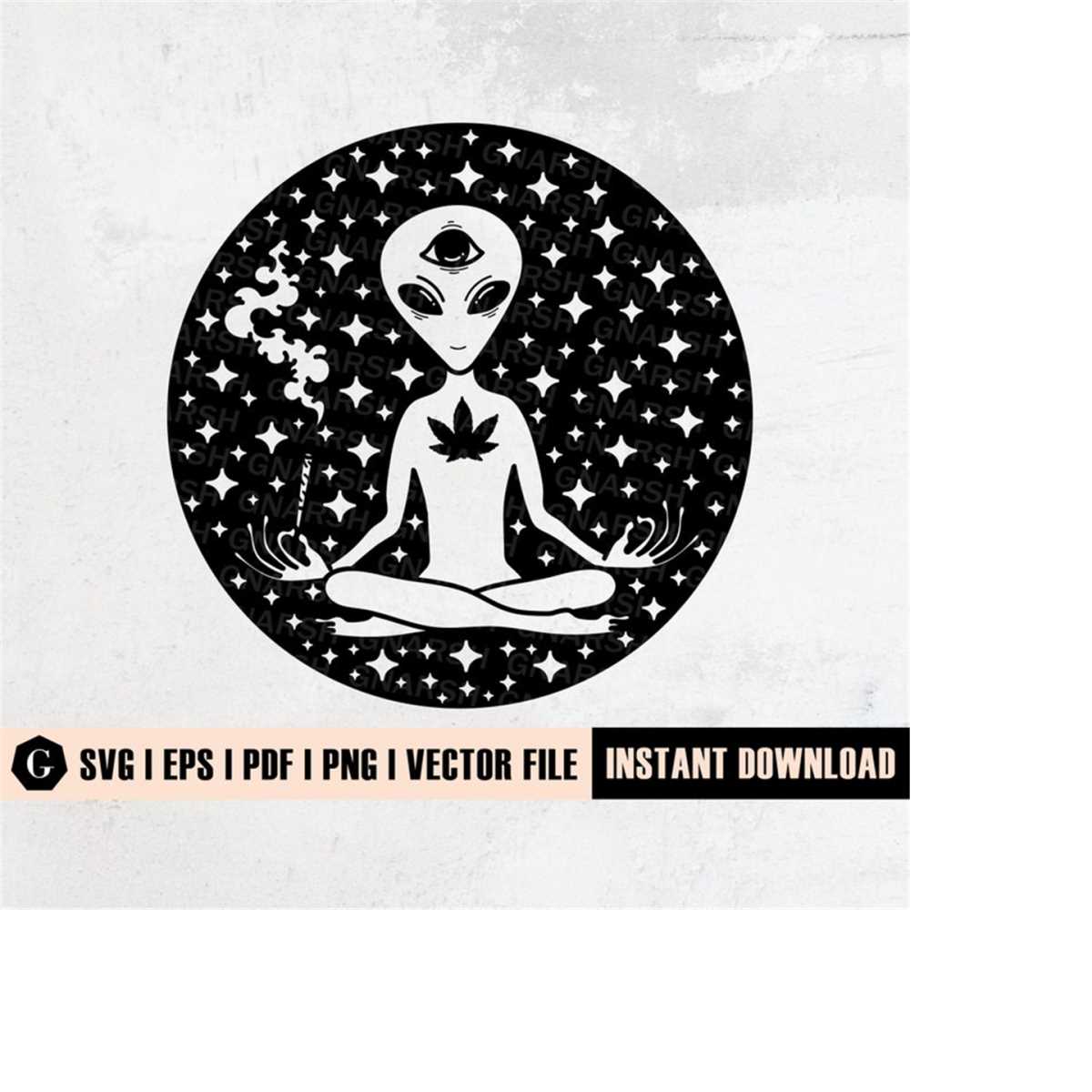 Alien Weed Svg | Alien UFO svg | Weed Svg | Cannabis Svg | C - Inspire ...