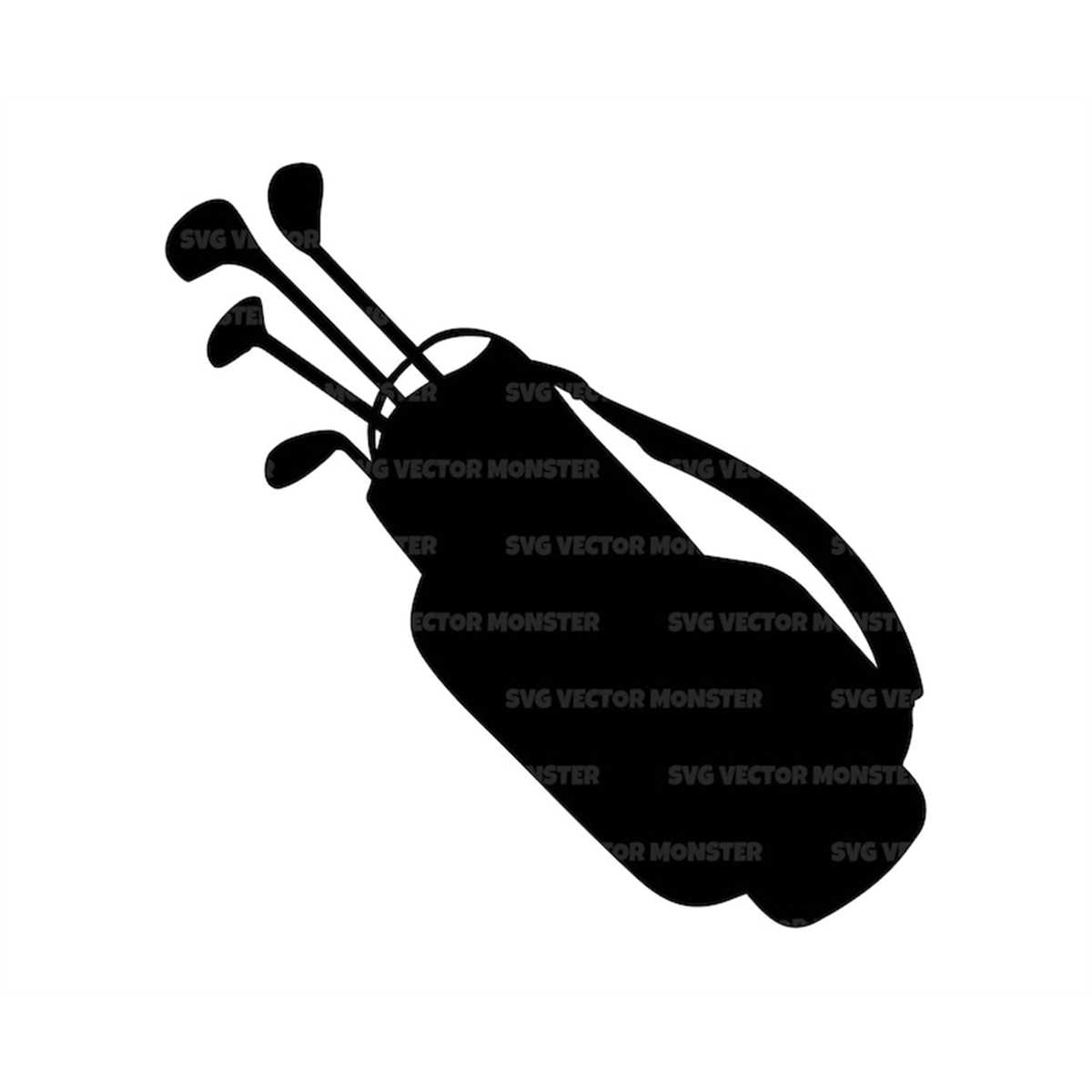 Golf Bag Svg, Golfer Staff Bag Svg, Golf Clubs Svg. Vector C | Inspire ...