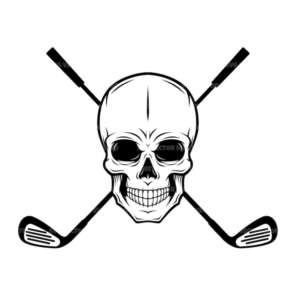 Crossed Golf Clubs Svg, Skull Svg, Golfer Svg, Golf Monogram | Inspire ...