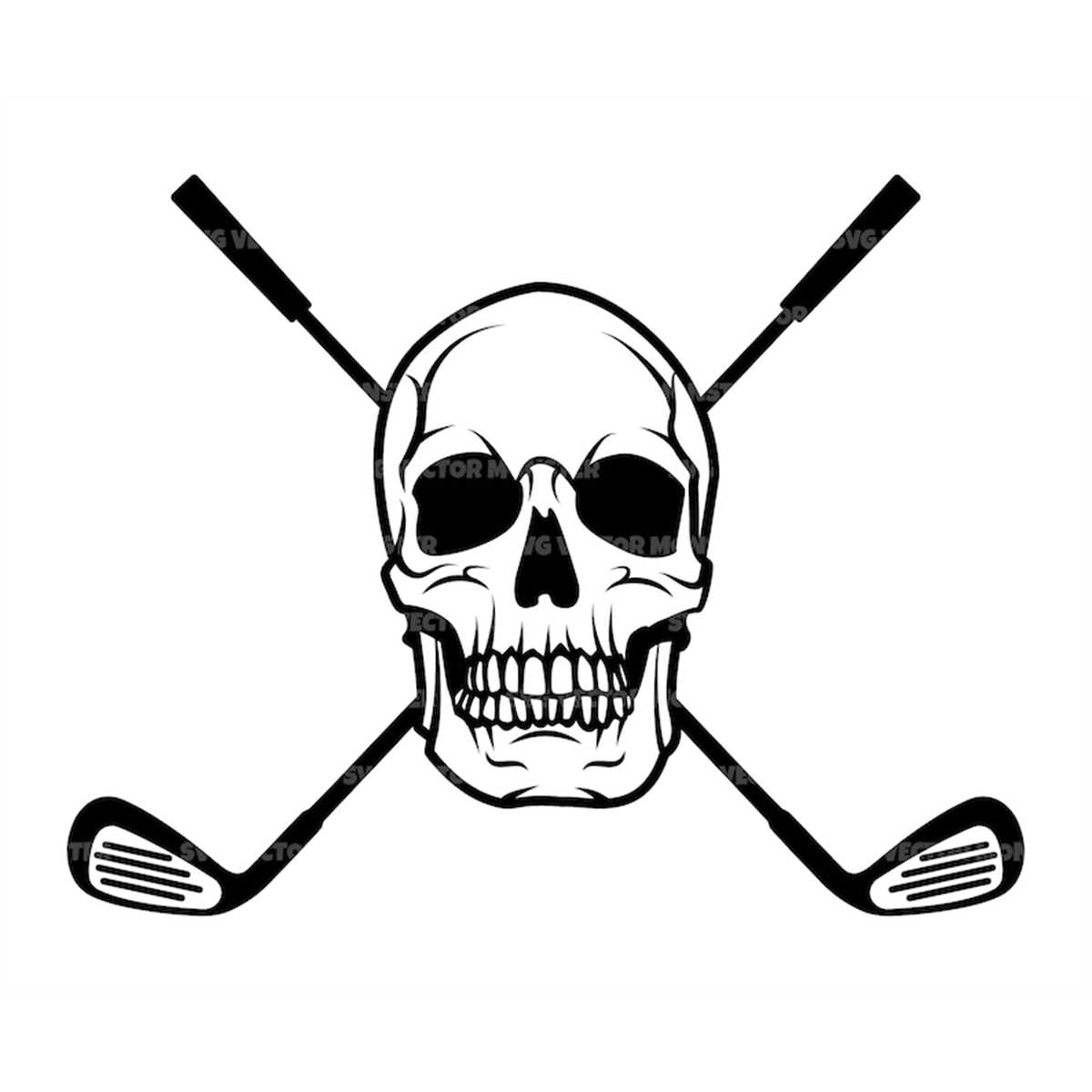 Crossed Golf Clubs Svg, Skull Svg, Golfer Svg, Golf Monogram - Inspire ...