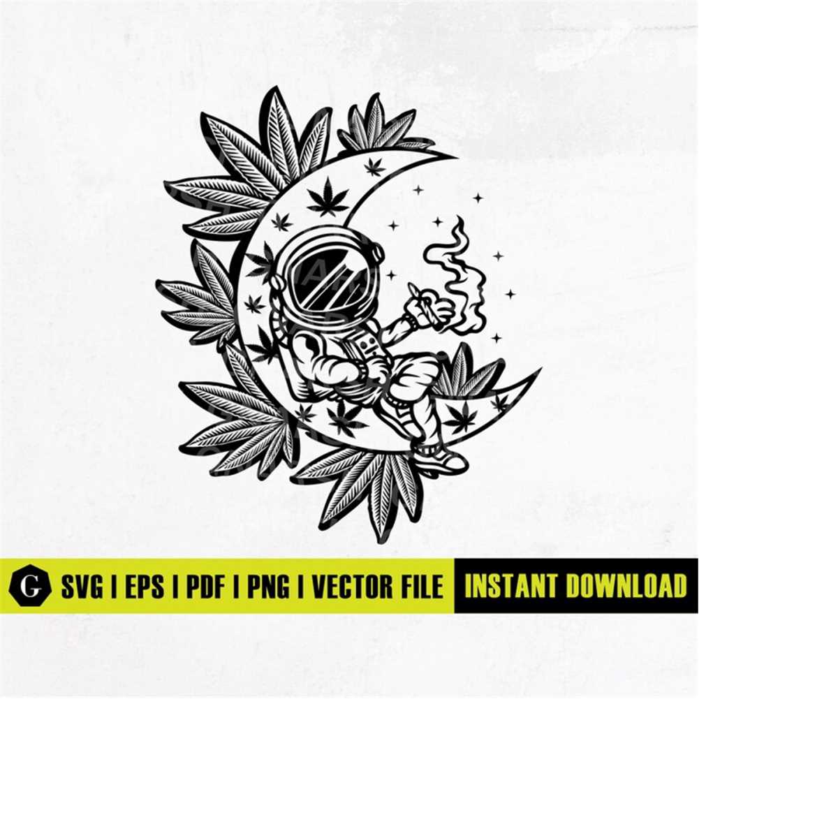 Astronaut Smoking Weed Svg | Astronaut svg | High as the Moo | Inspire ...