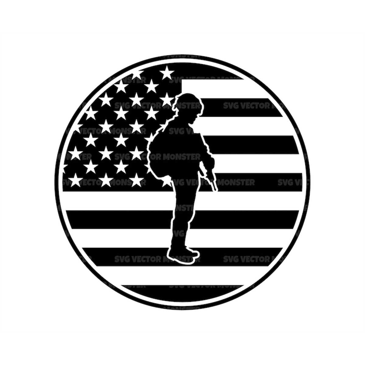 American Flag Svg, Fallen Soldier Svg, Vet Soldier, Military - Inspire ...