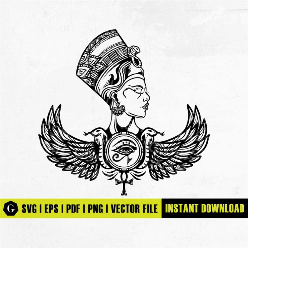 Pharaoh Svg | Nefertiti Svg | Ancient Egypt SVG | Egyptian R | Inspire ...