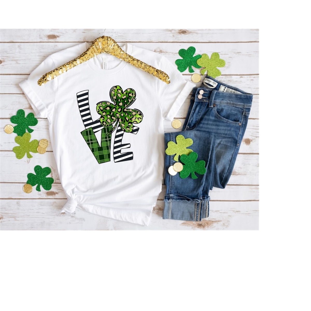LOVE Patrick Day Leaf Clover Shirt,St. Patricks Day Shirt,Sh | Inspire ...