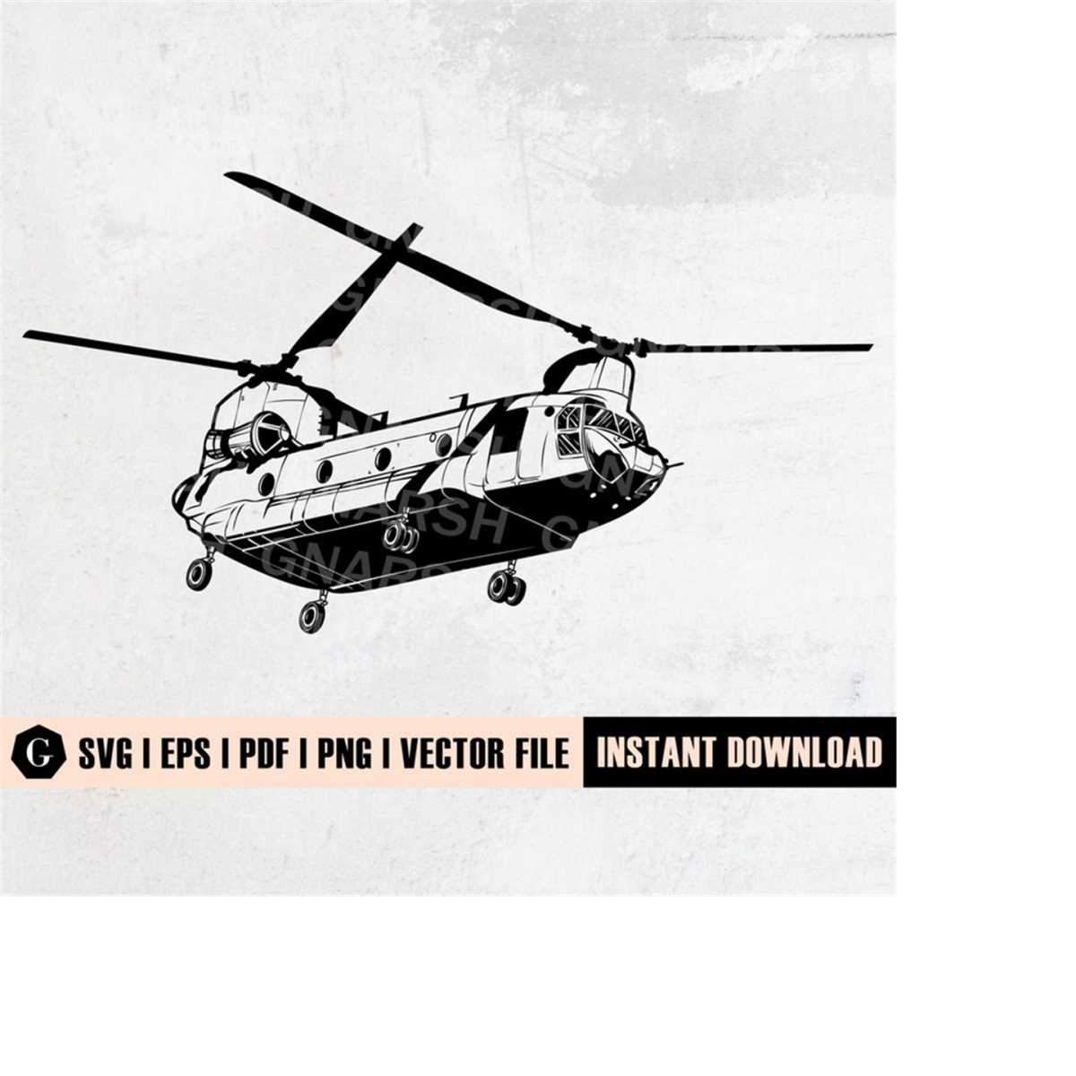 CH-47 Chinook SVG file | Helicopter Svg | Chopper Svg | Heli | Inspire ...