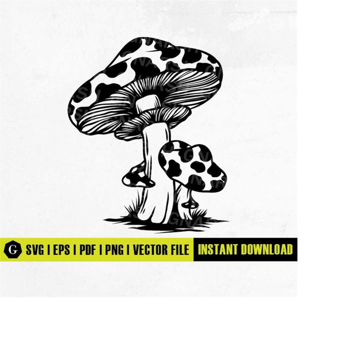 Mushrooms Svg Files | Mushrooms Svg | Shrooms Svg | Fungi SV | Inspire ...