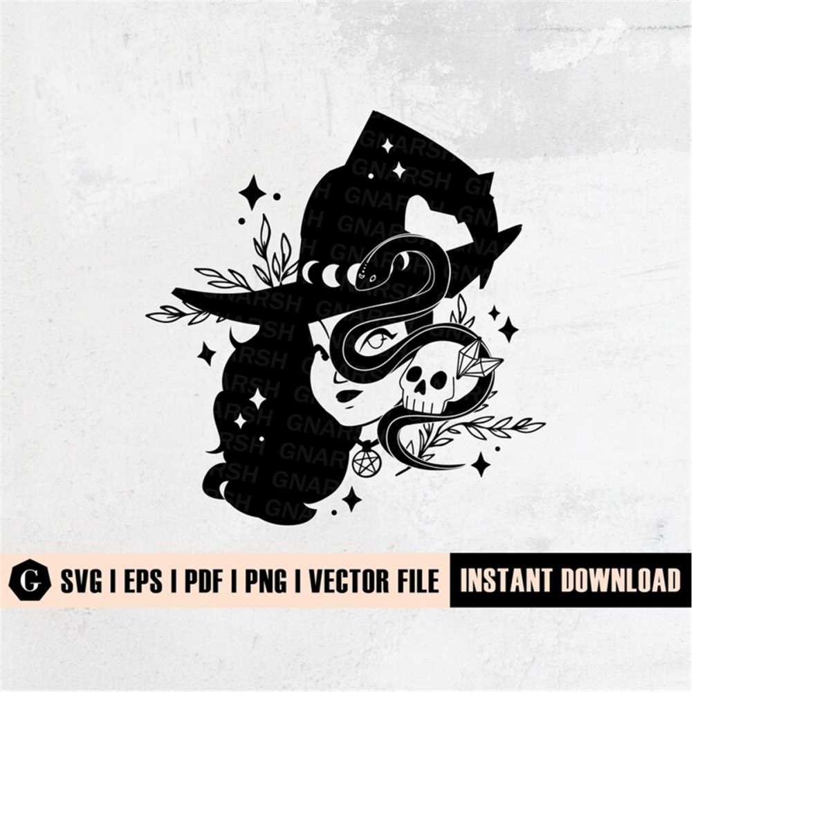 Witch Svg | Gothic svg | Halloween Witch Svg | Pagan Svg | H | Inspire ...