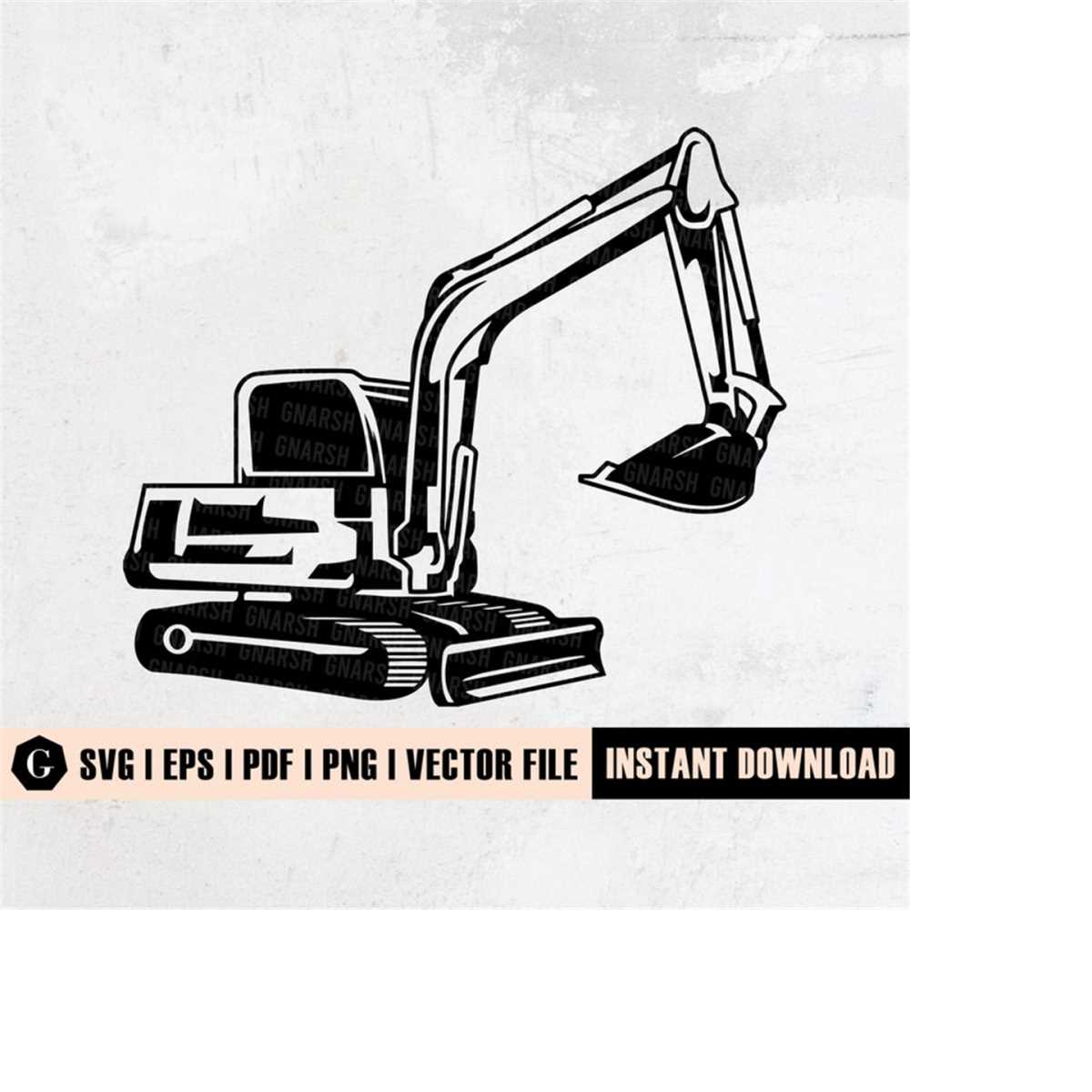Excavator SVG | Heavy Equipment Svg | Excavator Clipart | Ex | Inspire ...