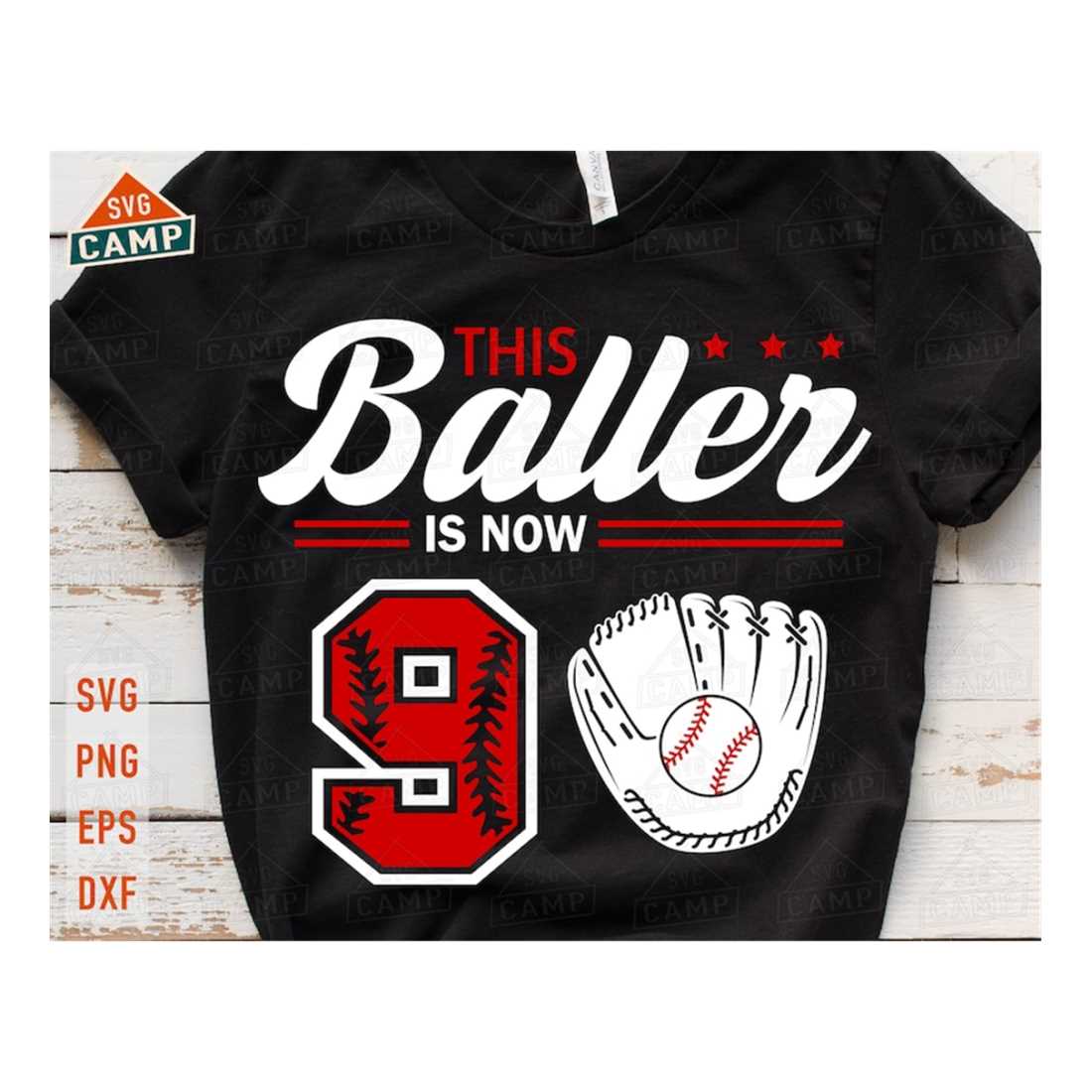 This Baller is Now 9 Svg, Baseball Birthday Svg, 9th Birthda | Inspire ...