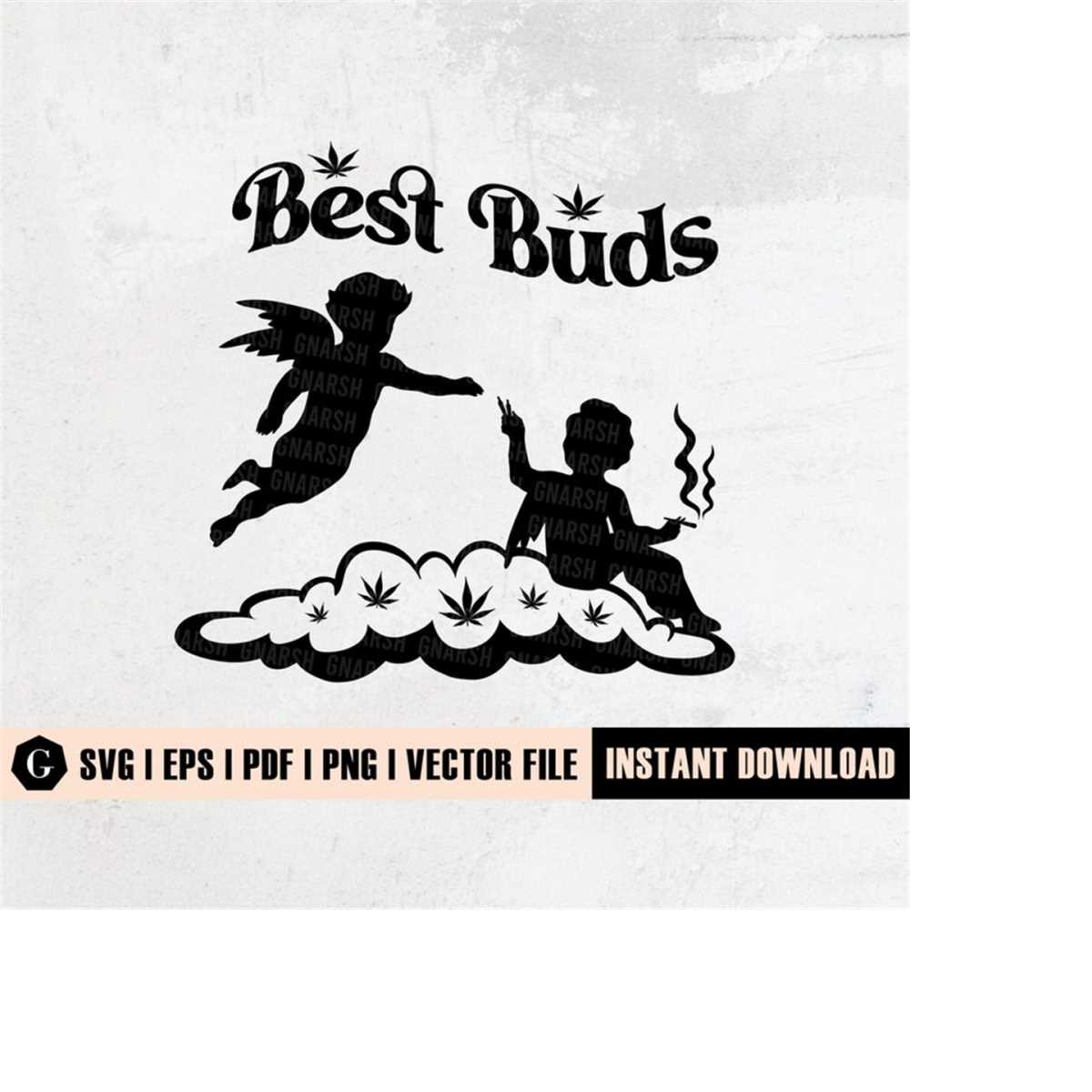 Best Buds Svg | Angels Smoking Joint Svg | Smoking Weed | Sm | Inspire ...