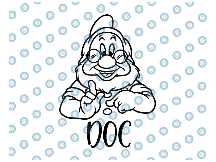 Doc dwarf svg, dxf, png, Snow white svg, Disney cricut, clip - Inspire ...