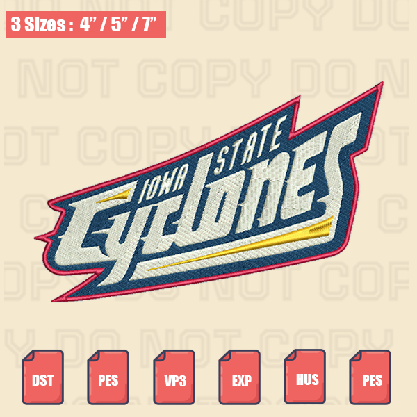 Iowa State Cyclones Embroidery Designs, NCAA Logo Embroidery | Inspire ...