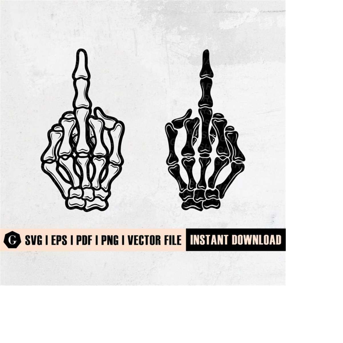 Skeleton Middle Finger Svg | Skeleton Hand Svg | Middle fing | Inspire ...
