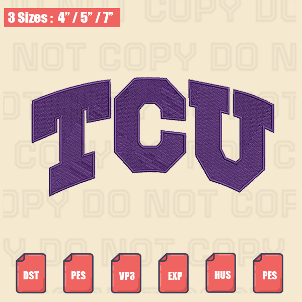 TCU Horned Frogs Embroidery Designs, NCAA Logo Embroidery Fi | Inspire ...