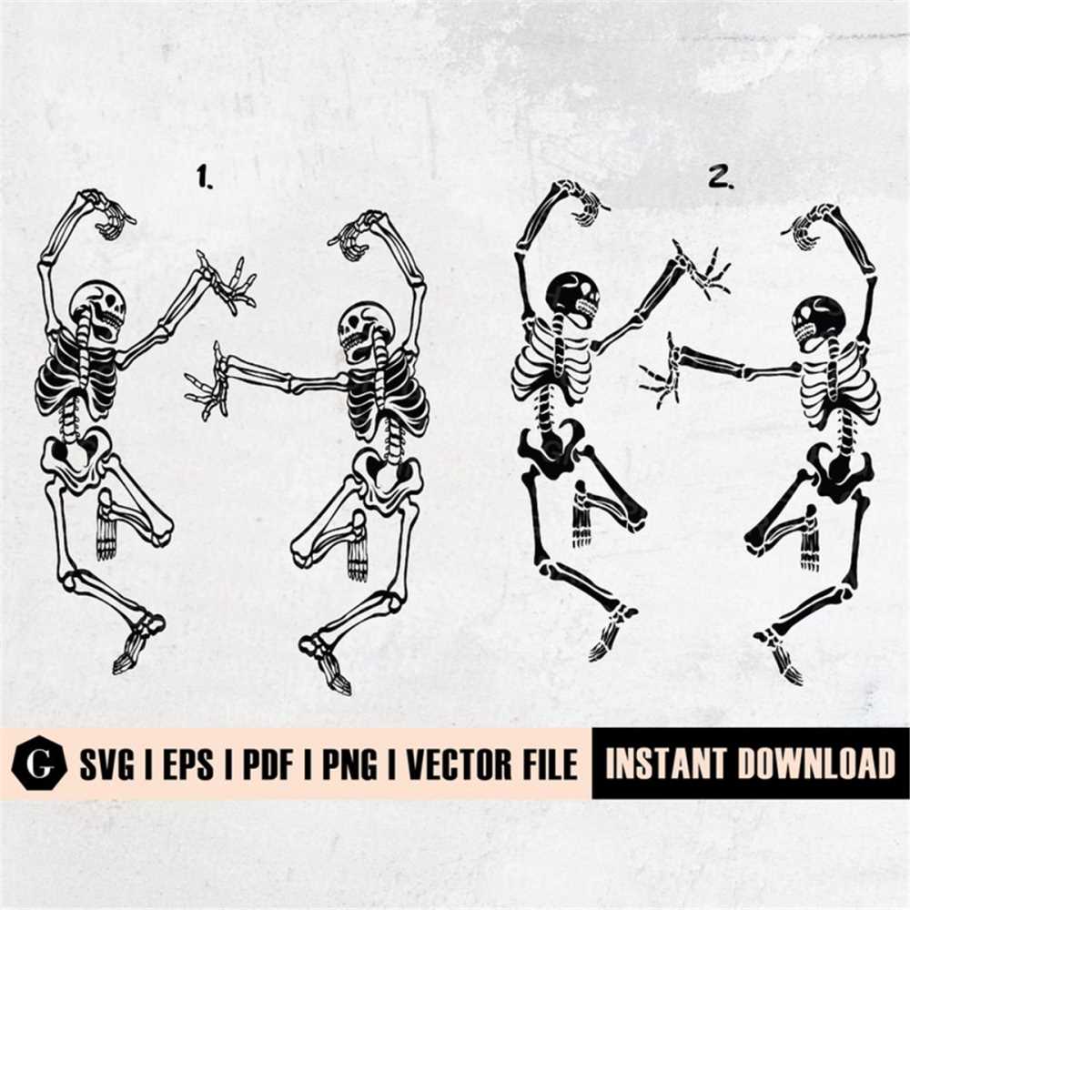 Dancing Skeletons Svg | Skeleton Hand Svg | Skull couple | S | Inspire ...