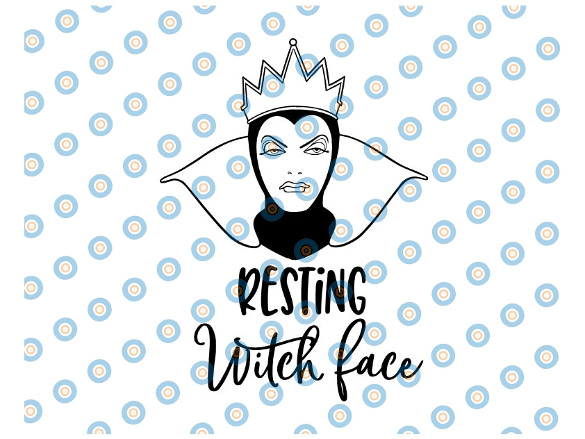 Resting witch face svg, Disney villain svg, Evil queen svg, | Inspire ...