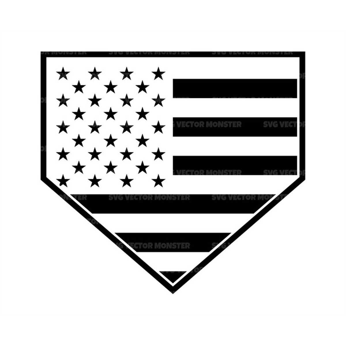 Home Plate Svg, American Flag Svg, Baseball Svg, Softball Sv - Inspire ...