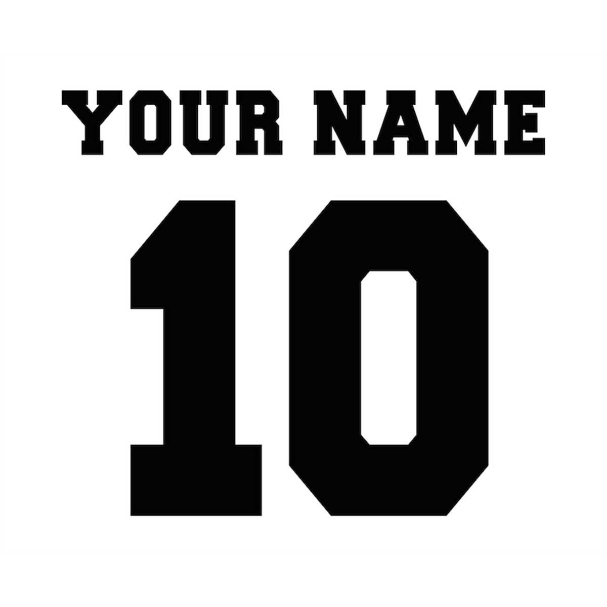 Custom Jersey Name Svg, Personalized Jersey Number Svg, Jers - Inspire ...