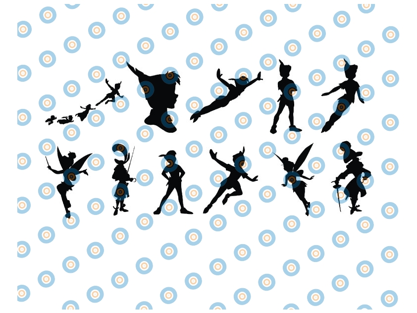 Peter Pan svg cut files, vector silhouettes, printable vecto - Inspire ...