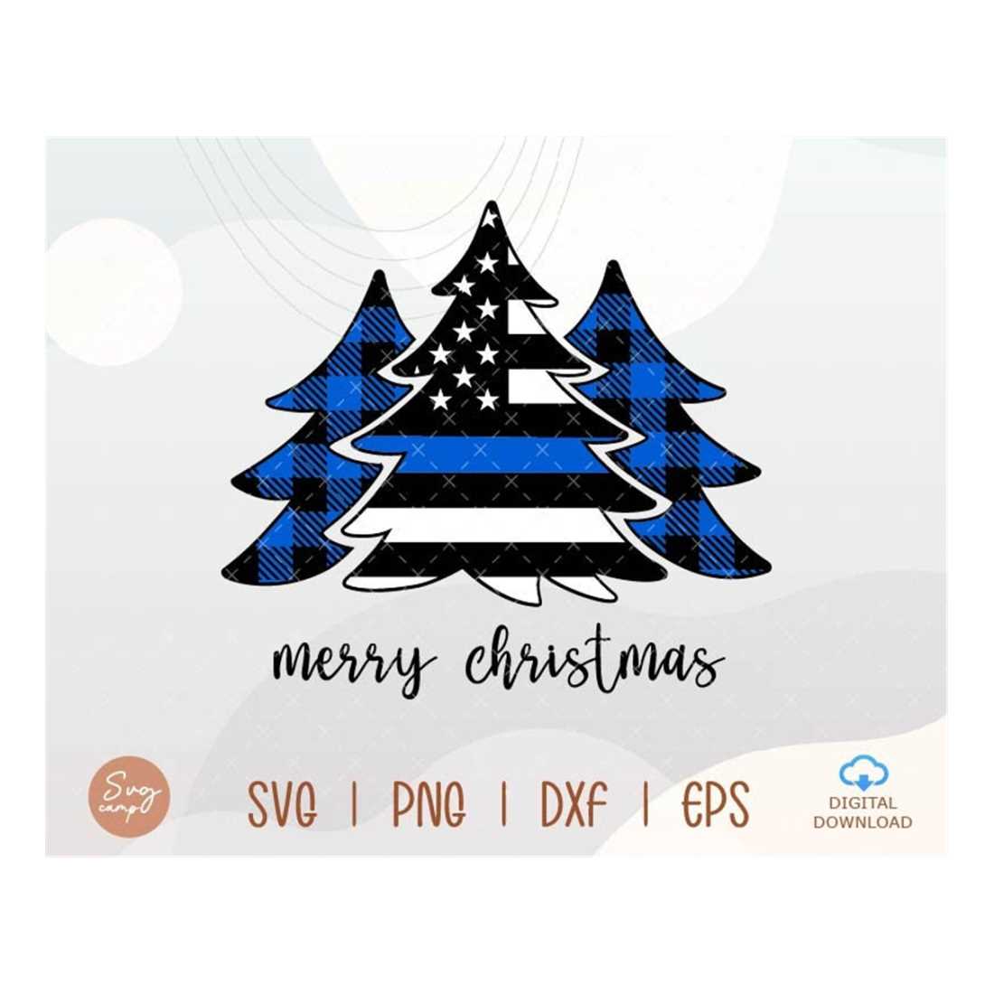 Blue Line Christmas Tree Svg, Police Officer Christmas Svg, - Inspire ...