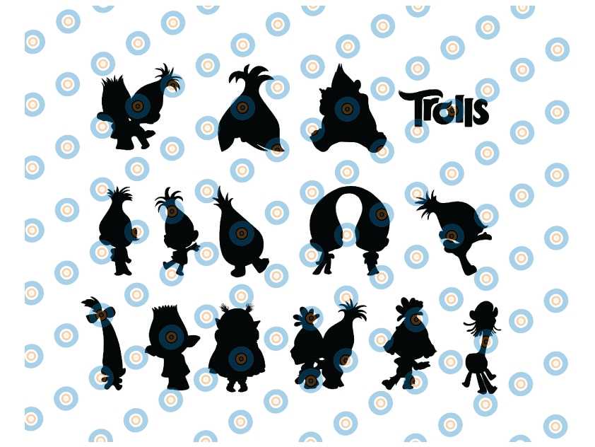 Troll silhouette svg Shapes of trolls svg Trolls svg bundle - Inspire ...