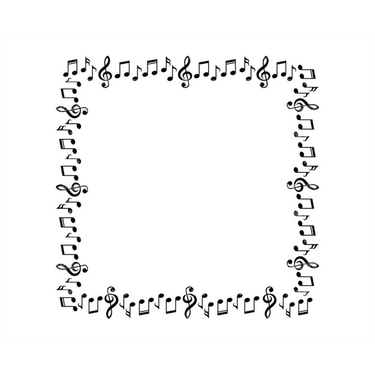 Music Note Square Svg, Music Monogram Svg, Music Notes Name - Inspire ...