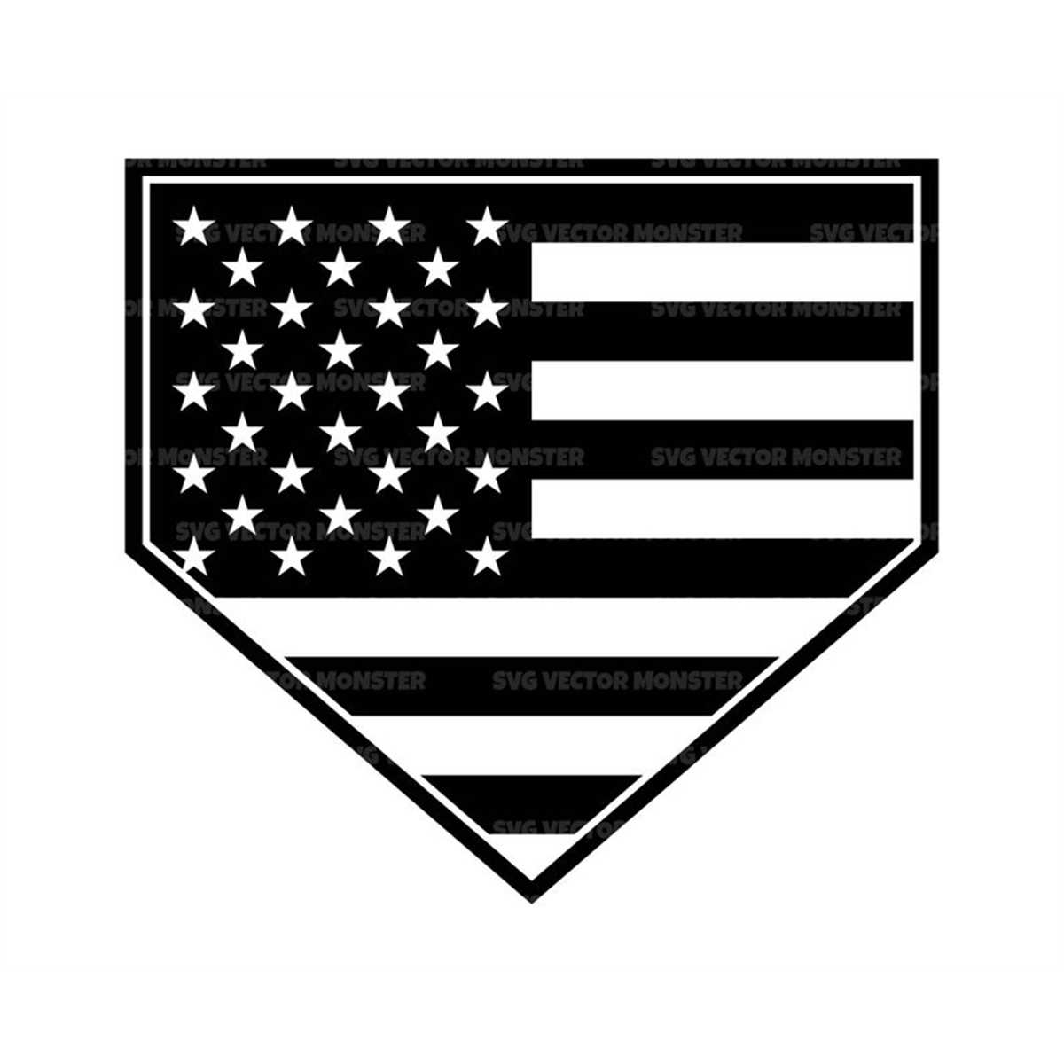 Home Plate Svg, American Flag Svg, Baseball Svg, Softball Sv | Inspire ...