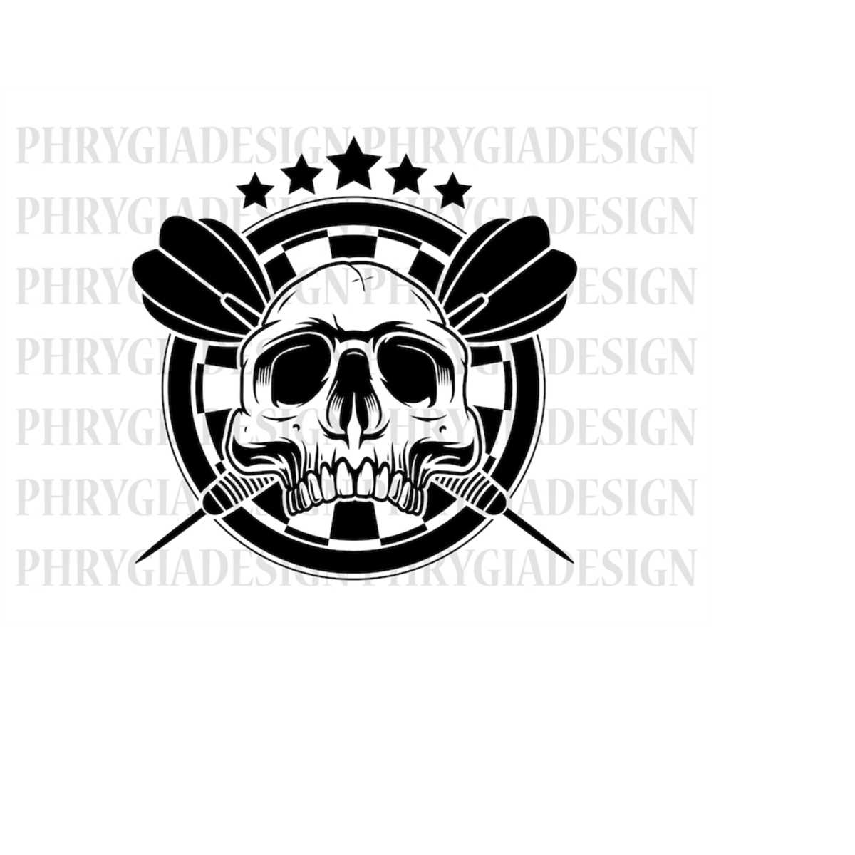 Skull Dartboard Svg Png , Darts Svg , Dart Game Svg , Skull - Inspire Uplift