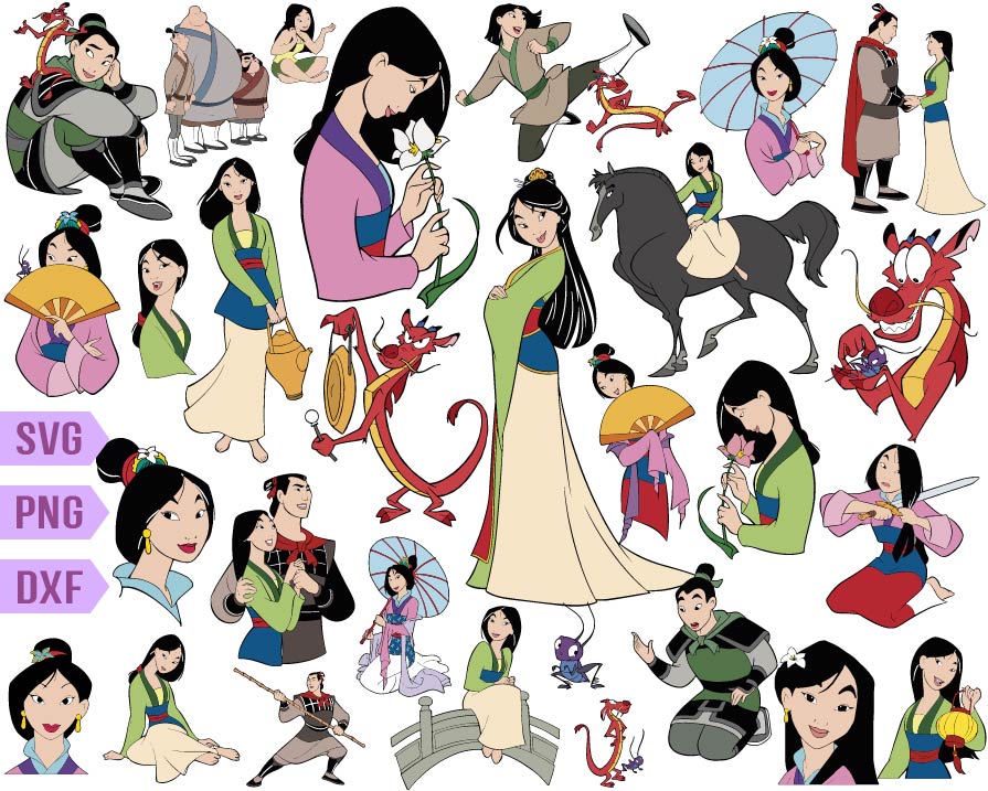 Mulan svg Bundle, Princess svg, Mulan for girls svg, Princes - Inspire ...