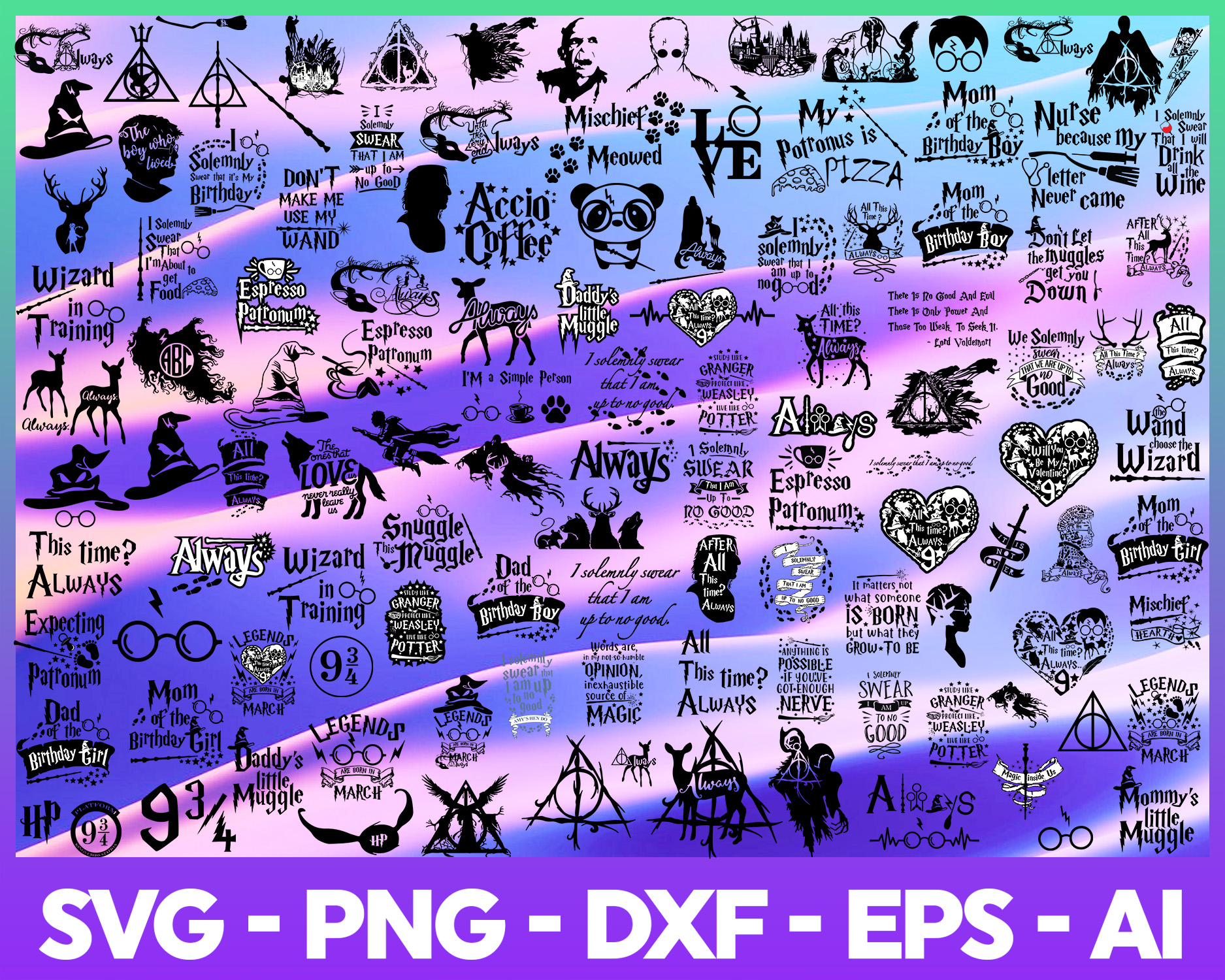 HARRY POTTER Svg Mega Bundle , HARRY POTTER Png , For Cricut | Inspire ...