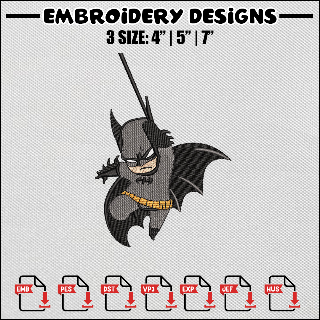 Batman embroidery design, Embroidery design, Embroidery file | Inspire ...