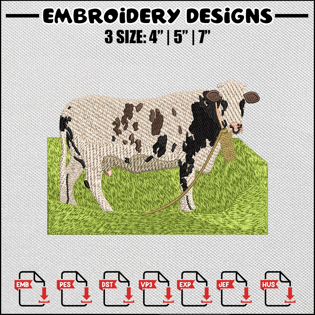 Cow embroidery design, Embroidery design, Embroidery files, | Inspire ...